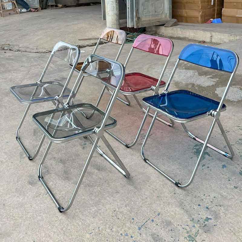 Ghế gấp cafe nhựa Mica trong suốt GC863 | Nội Thất 360 Decor